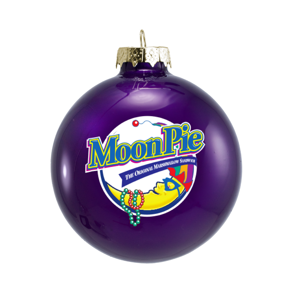 MP Glass Ornament - Mardi Gras – MoonPie General Stores