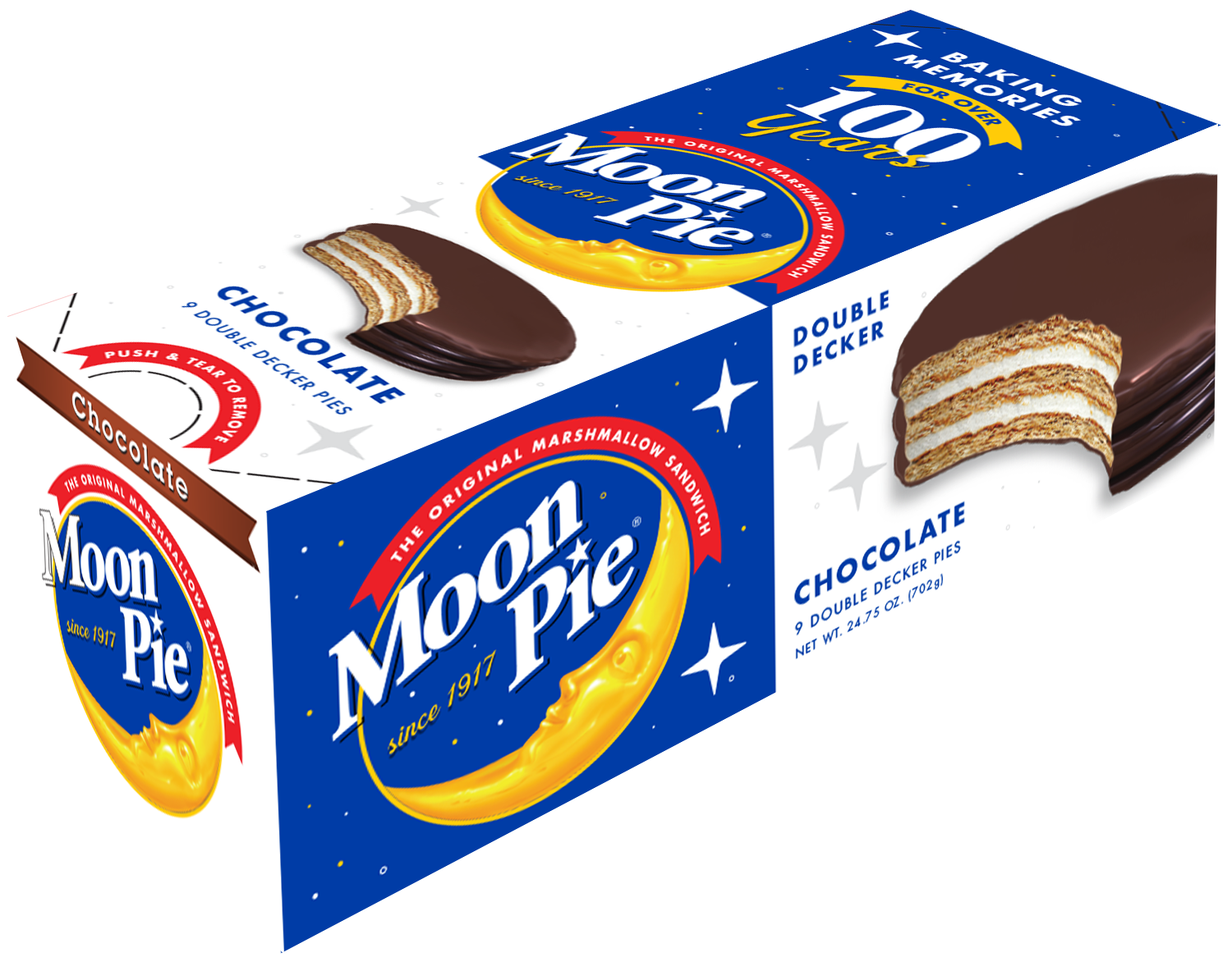 Double Decker Sleeve MoonPie - Chocolate – MoonPie General Stores